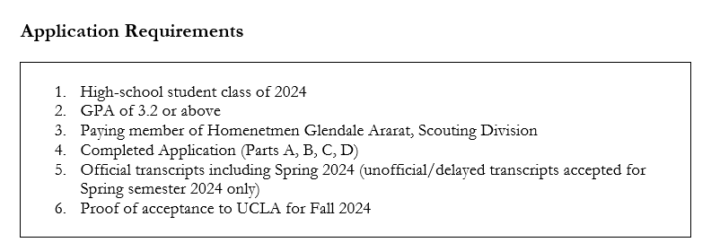 ARENI SHAHINIAN ANNUAL SCHOLARSHIP 2024 – Homenetmen Glendale Ararat
